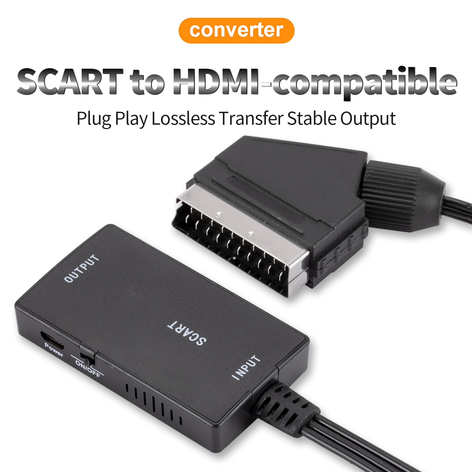 Joernso SCART Converter Portable Plug Play Lossless Transfer Stable ...