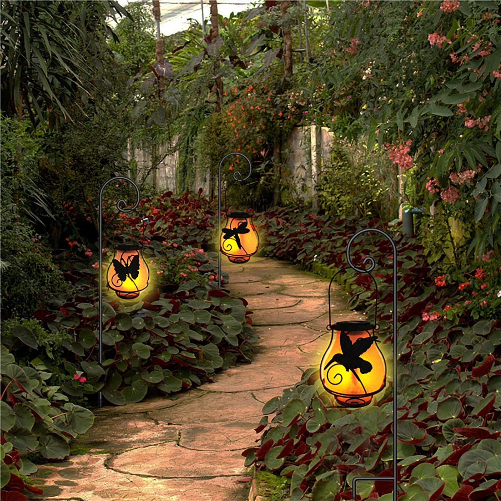 Joernso Solar Light Simulation Fire Design Waterproof Metal Solar ...