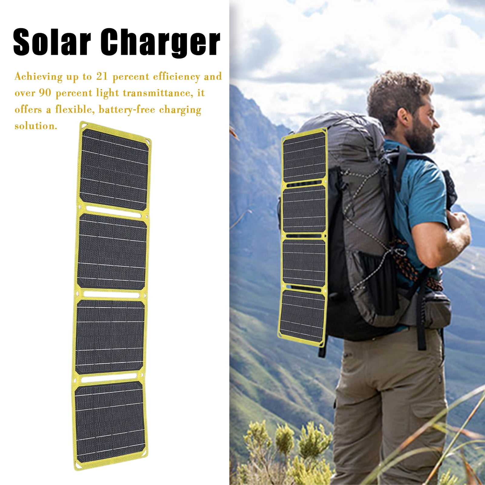 Joernso Solar Panels Charger High Conversion Rate Short Circuit IP65 ...