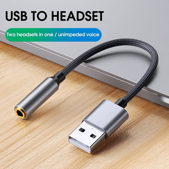 Joernso Sound Card Professional Audio Transfer Plug Play USB to 3.5mm ...