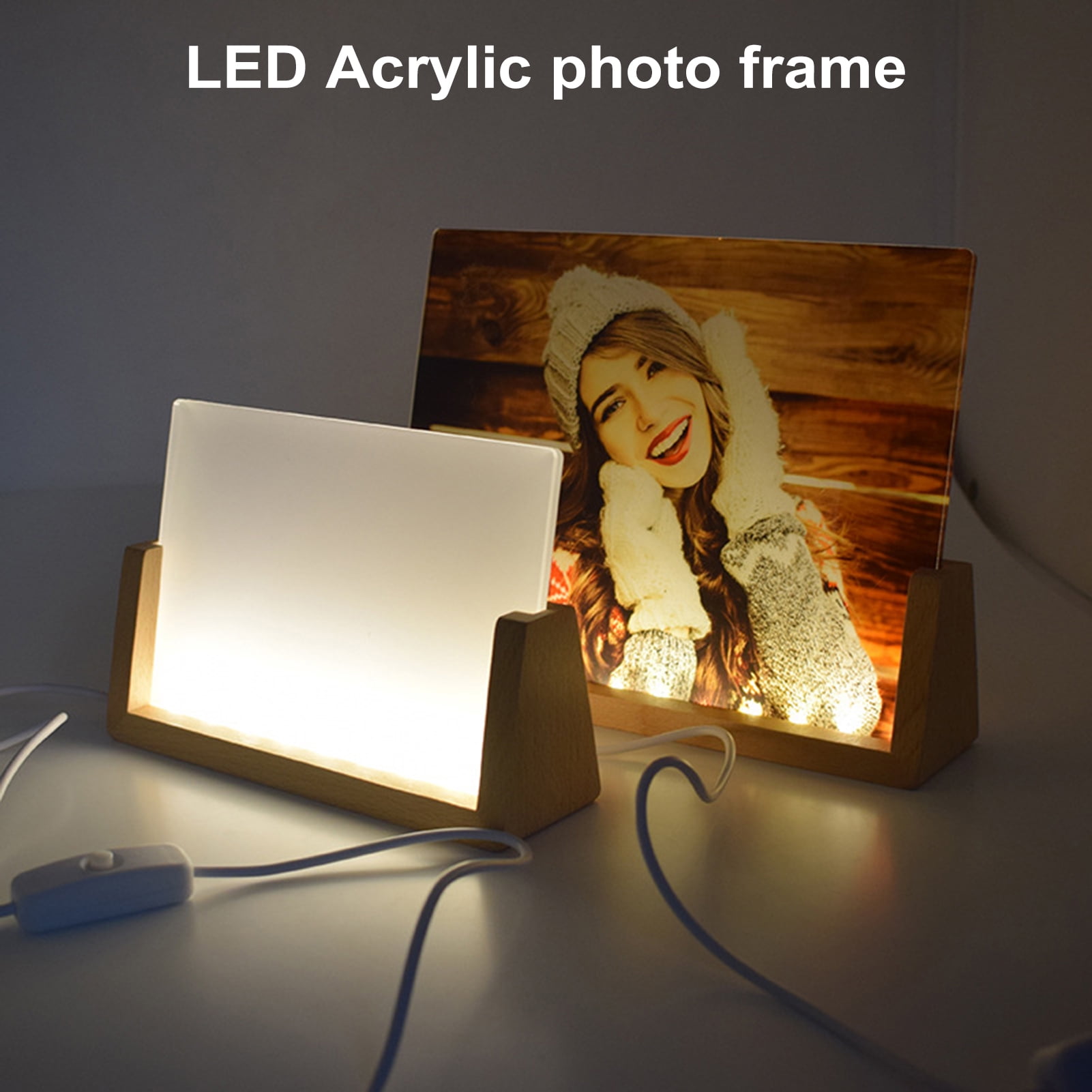 Joernso Sublimation Acrylic Photo Frame with LED Light Heat Press DIY ...