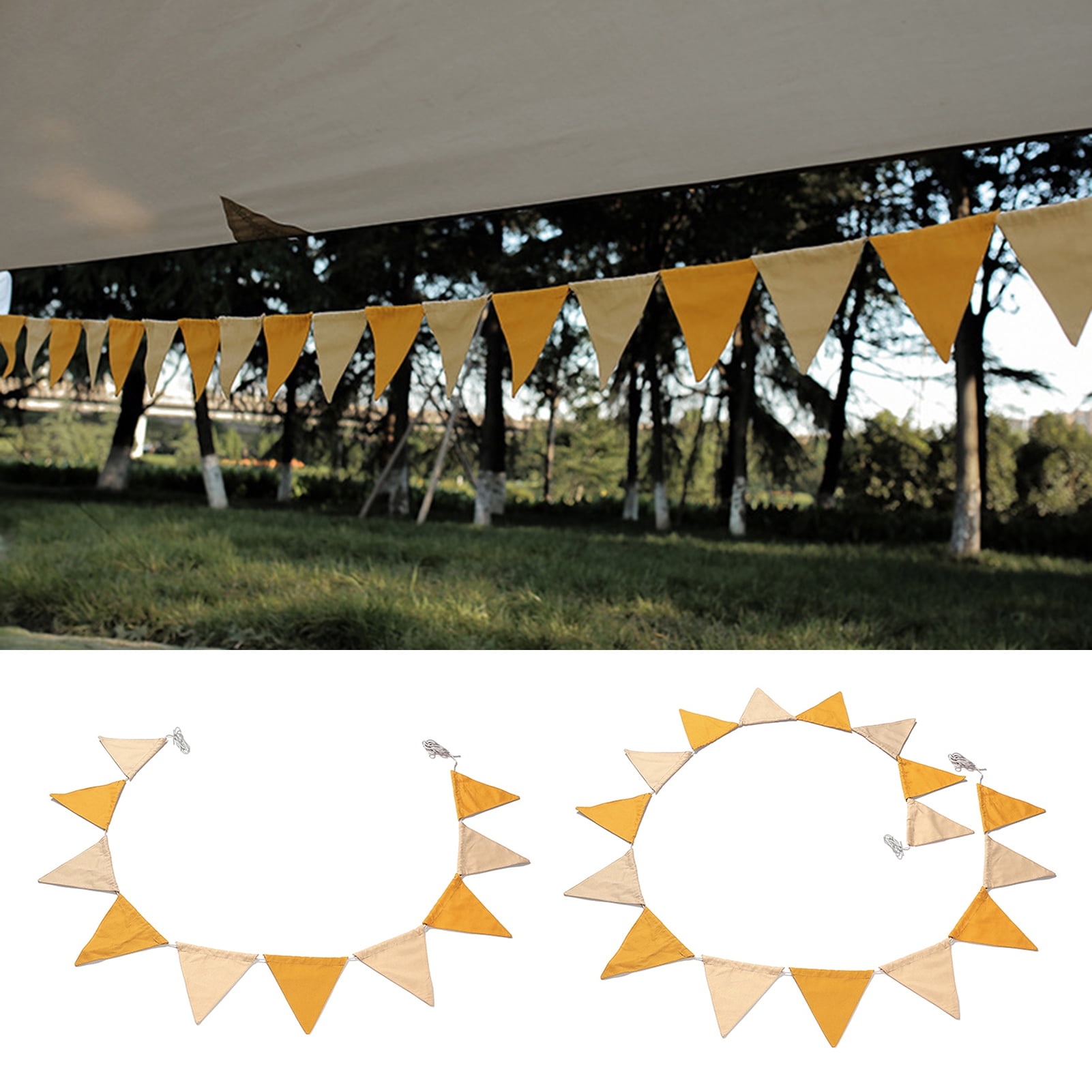Joernso Triangle Flags Banner Waterproof Anti-tear Photo Prop Brown ...