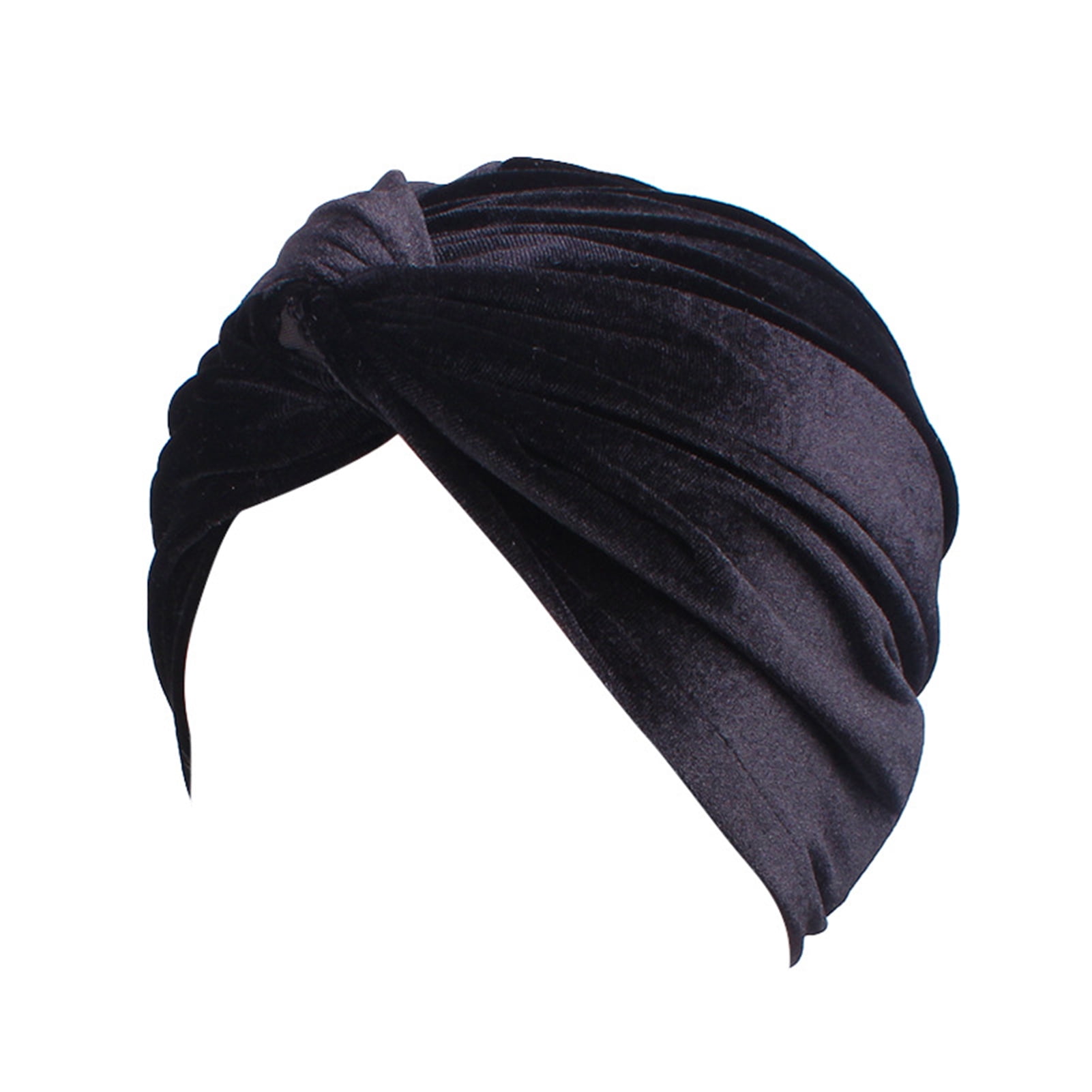 Joernso Turban Cap Solid Color Cross Shape Lady Stretchy No Brim Indian ...