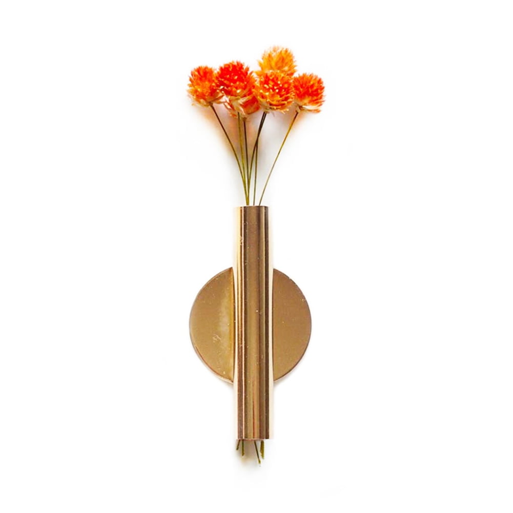 Joernso Wall Mounted Adhesive Metal Dried Flower Vase Tube Home Garden ...