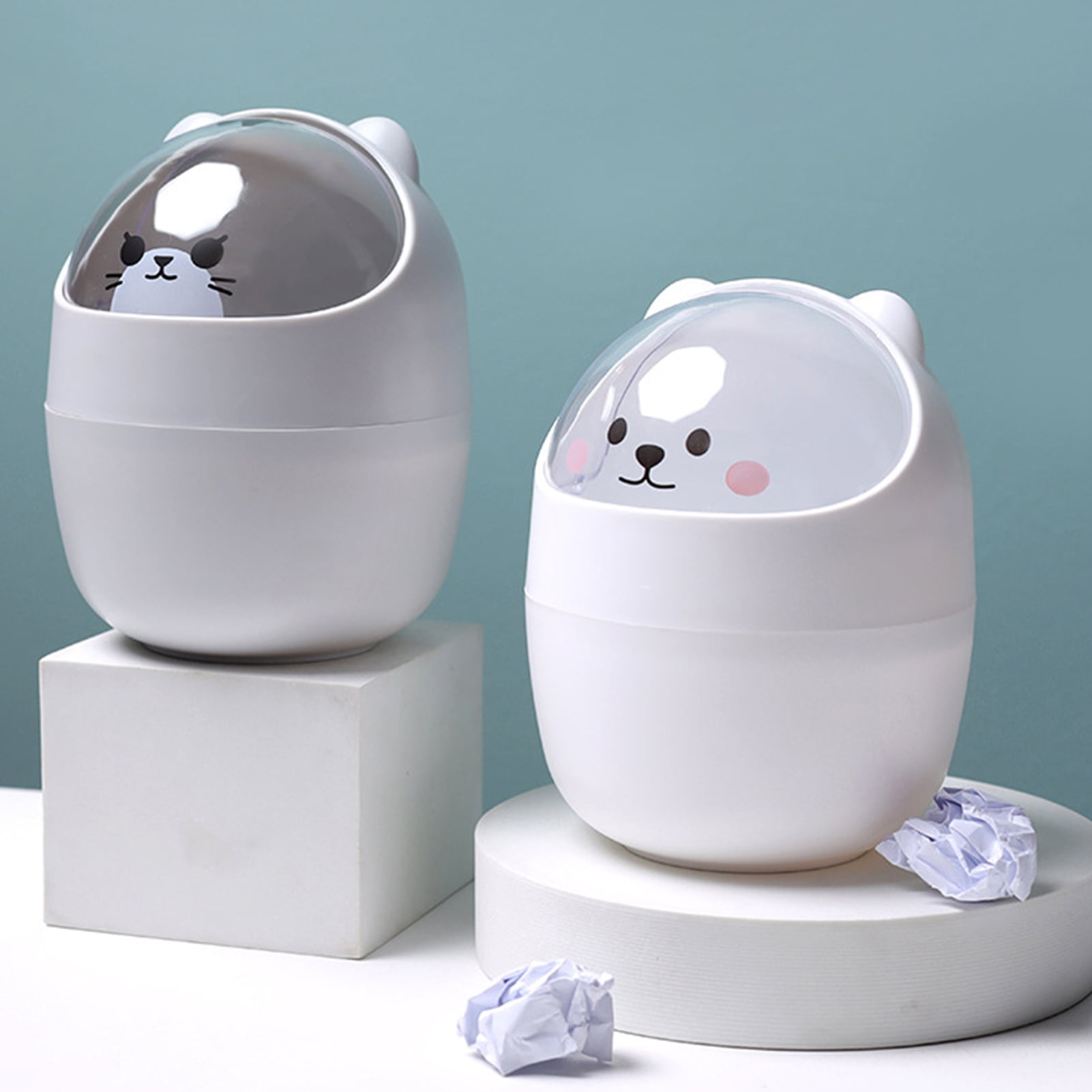 Joernso Waste Bin Mini Multifunctional Reusable Desktop Lovely Cartoon ...