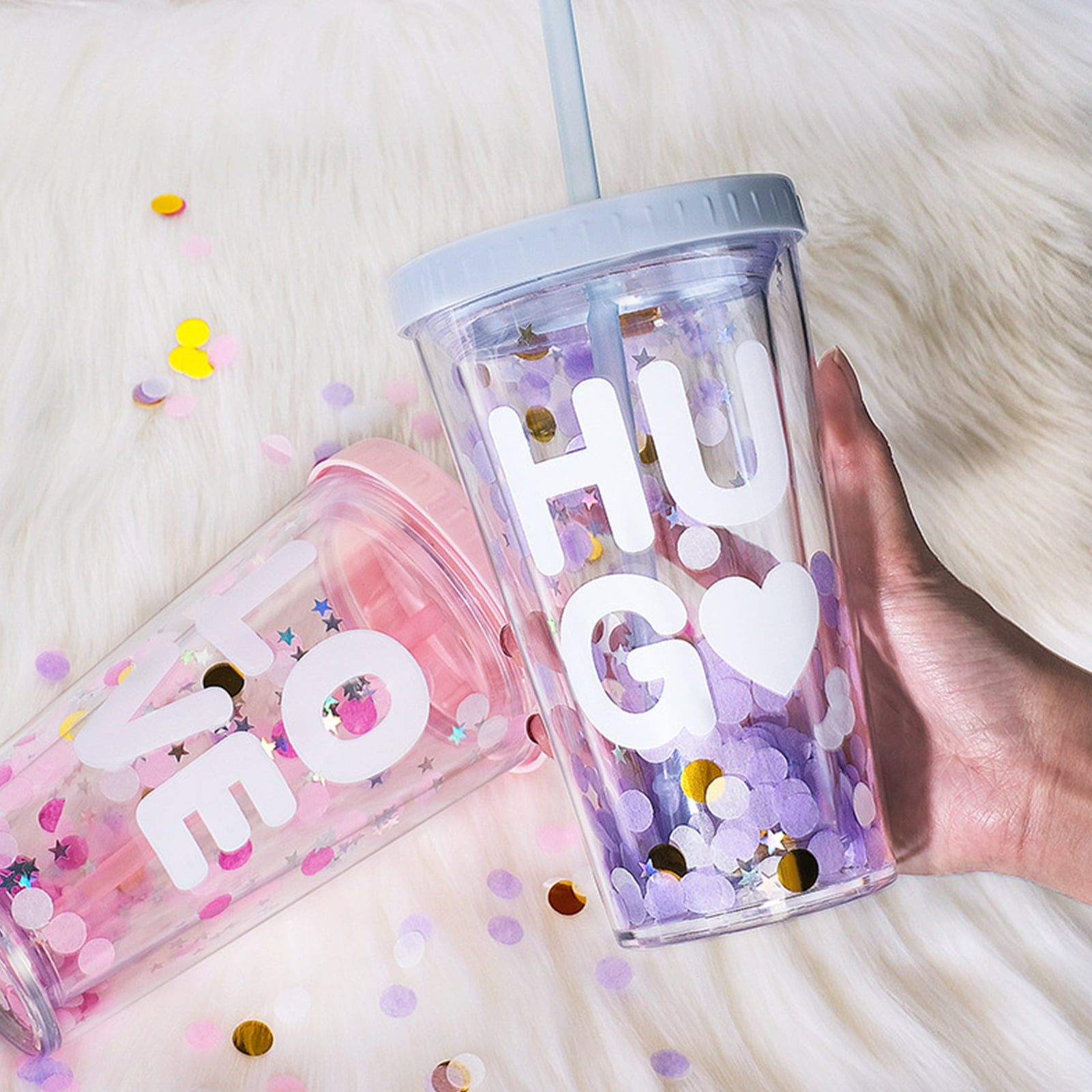 Joernso Water Bottle Eco-friendly English Letter Pattern Plastic ...