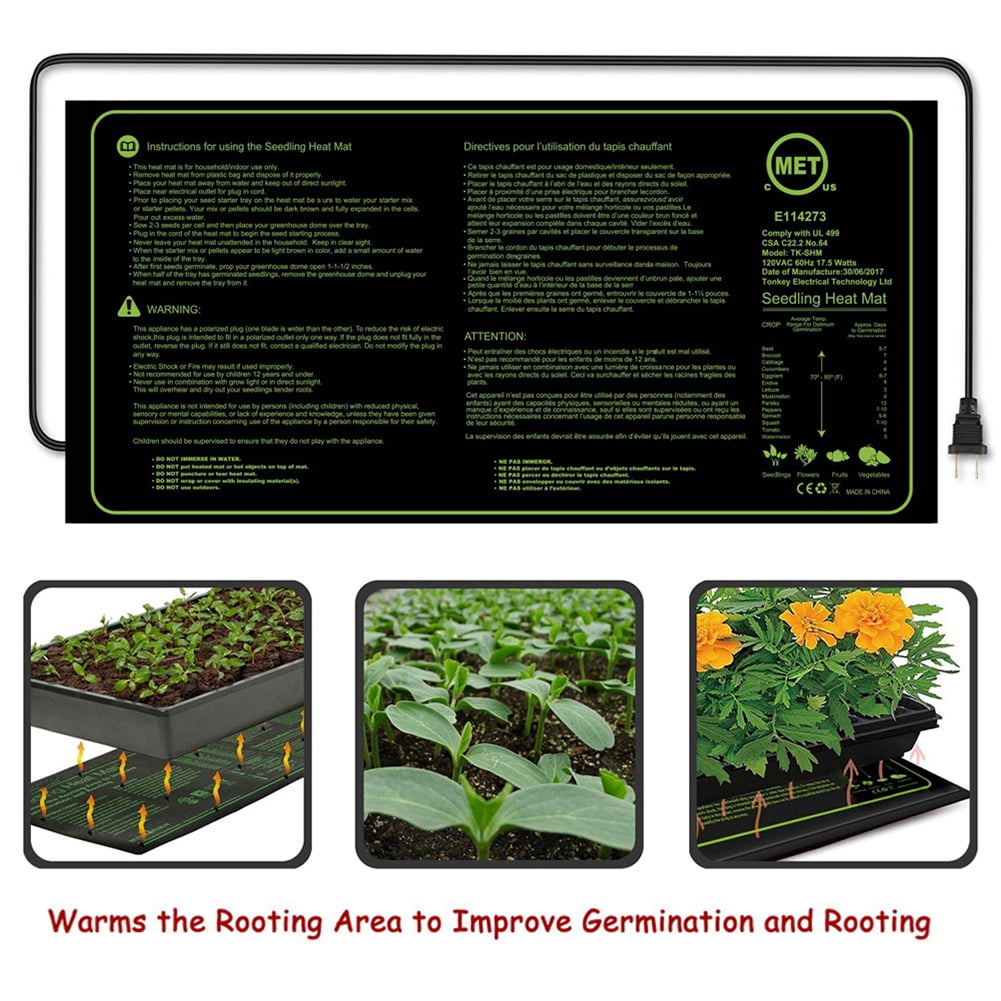 Joernso Waterproof Heating Mat Germination Propagation Clone Starter ...