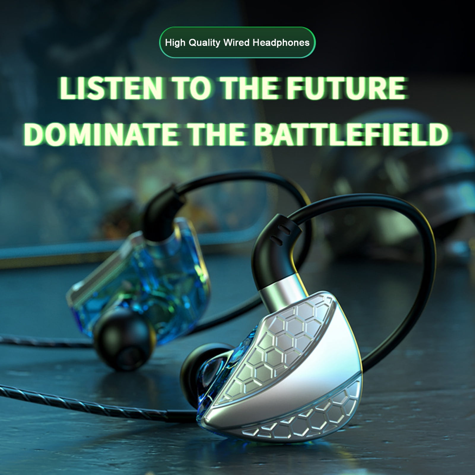 Joernso Wired Headphones Intelligent Noise Reduction Microphone Volume ...