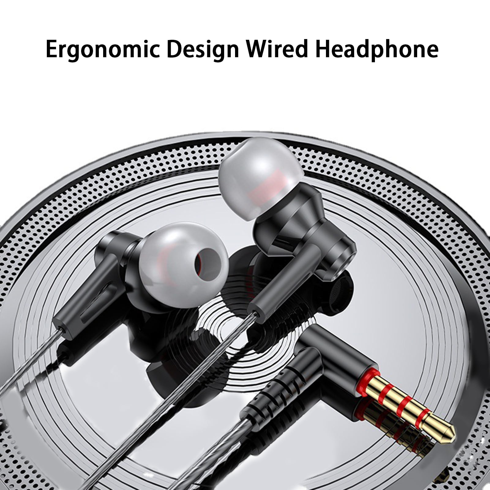 Joernso Wired Headset Stereo HiFi Sound 9D Surround 3.5mm In-Ear Wired ...