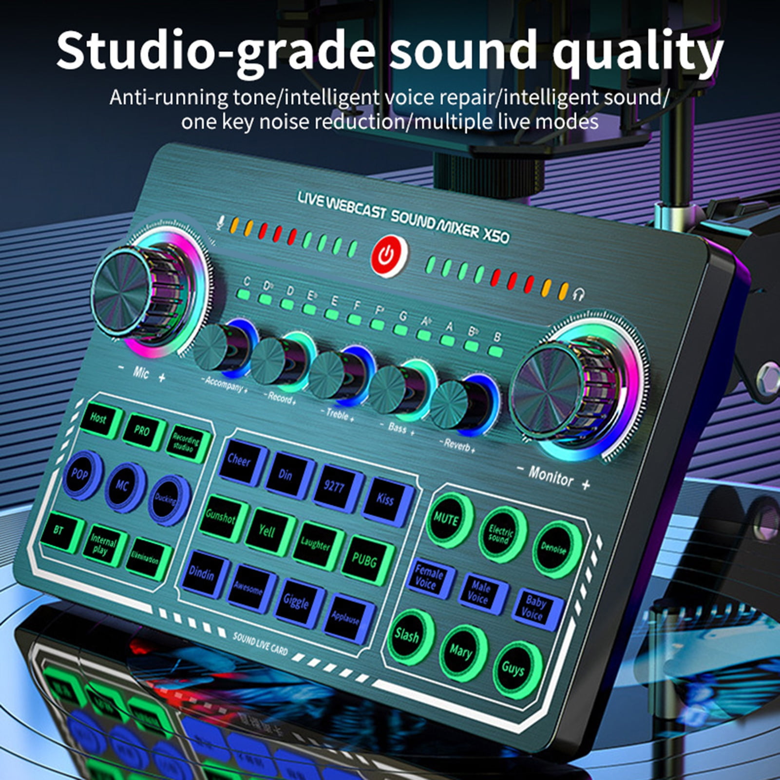 Joernso X50 Sound Card Professional Tuning Stable Performance Compact ...