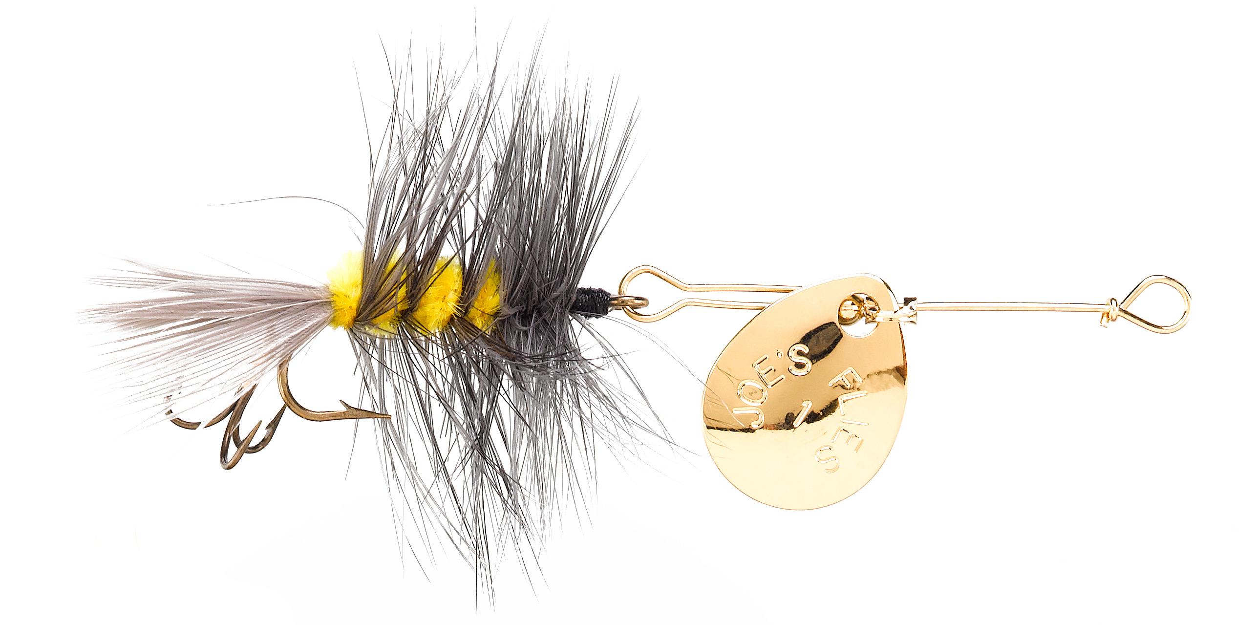 Joes 109-10 Short Striker Classic In-Line Spinner Fly Size 10 Gray ...