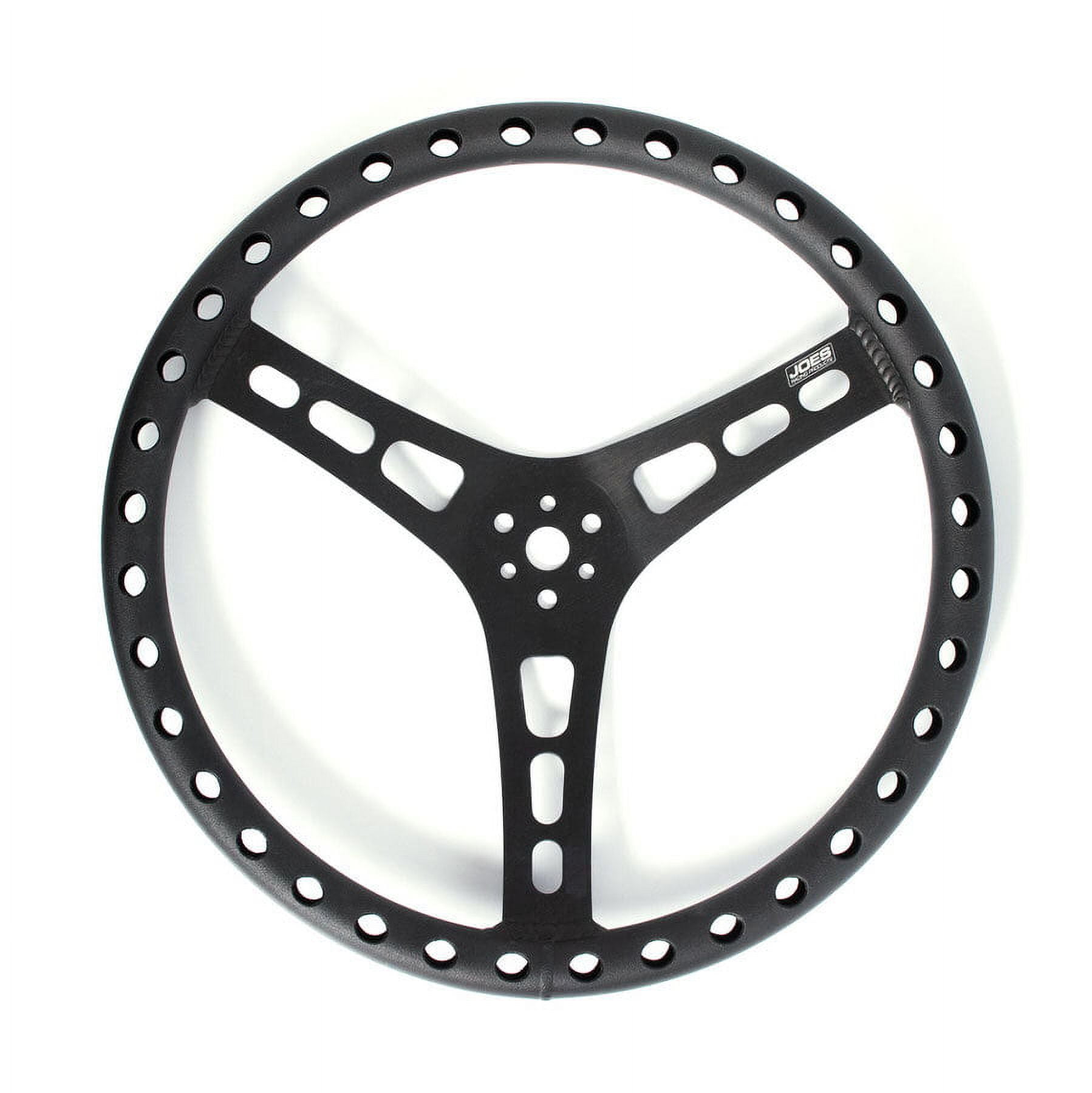 15in LW Steering Wheel Alum Dished Black - Walmart.com
