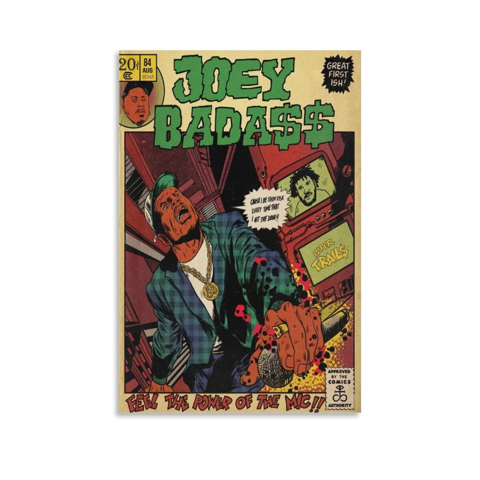 Joey Badass Poster Wall Art Canvas Aesthetic Music And Movies ...