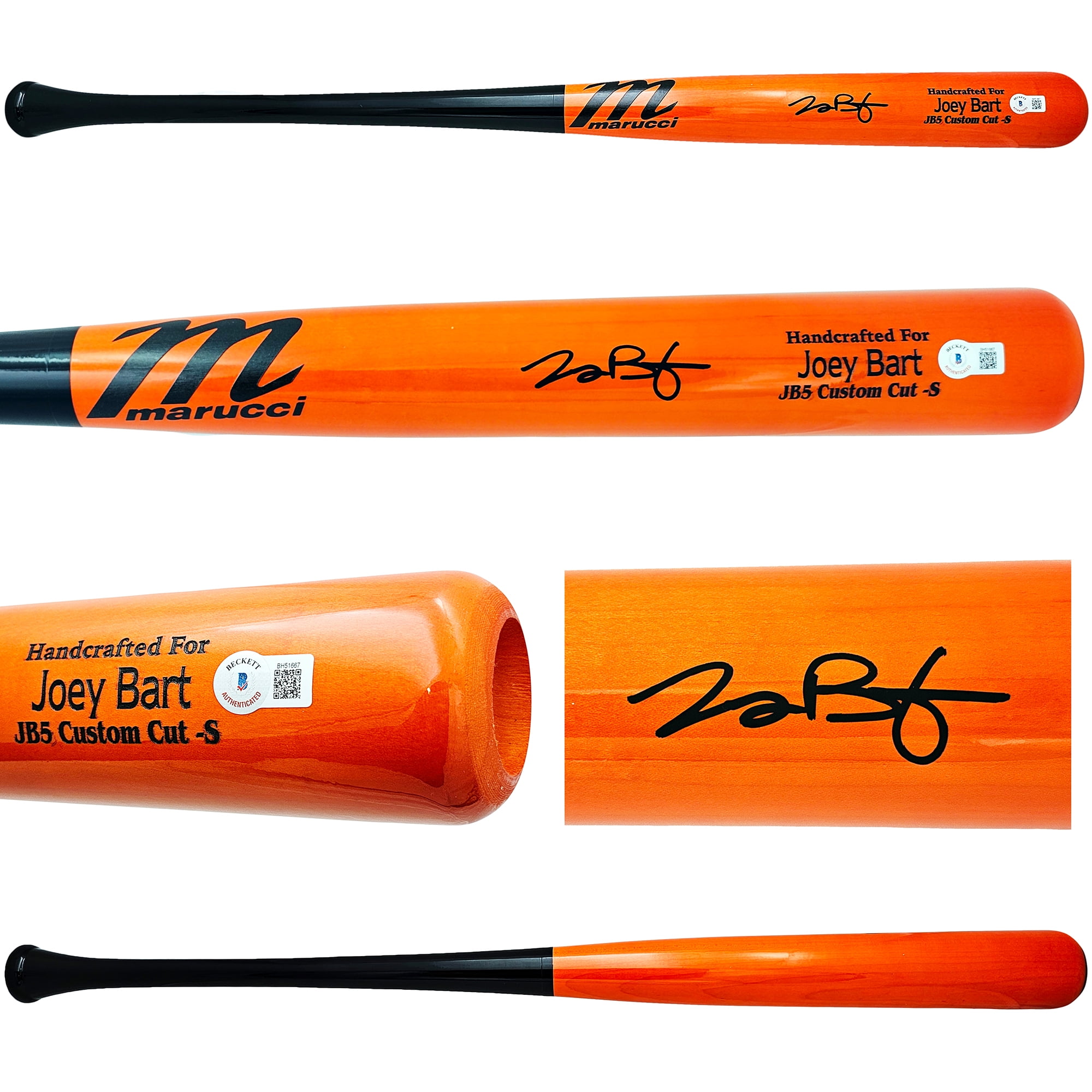 Joey Bart Autographed Orange Marucci Player Model Bat San Francisco ...