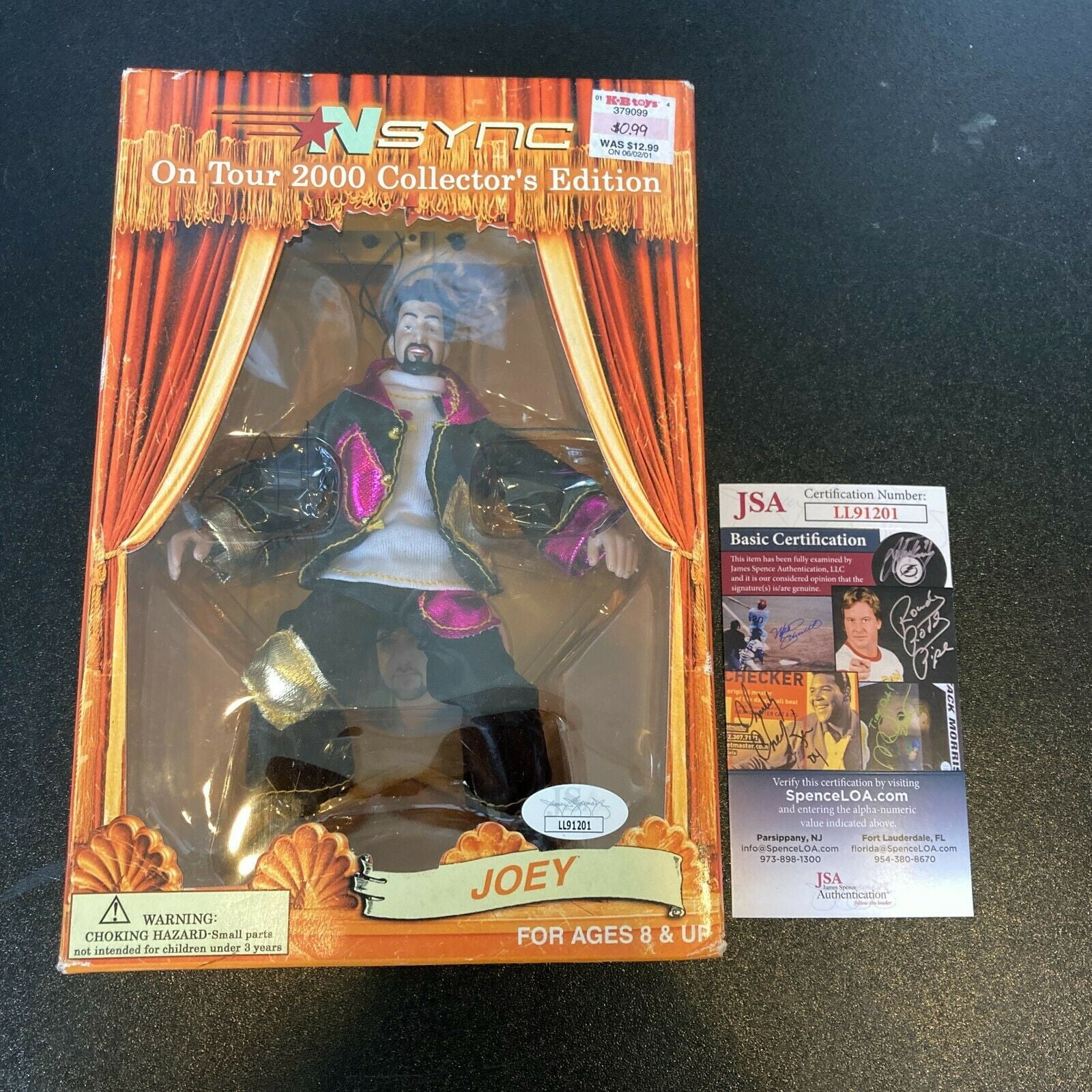 Joey Fatone NSYNC Signed Autograph Auto Living Toyz Marionette Doll ...