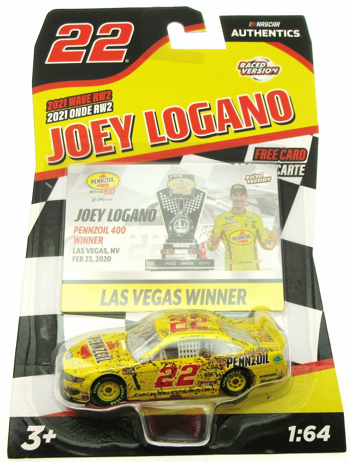 Lionel Joey Logano Pennzoil Ford NASCAR Diecast Collectible 1:64 Scale ...