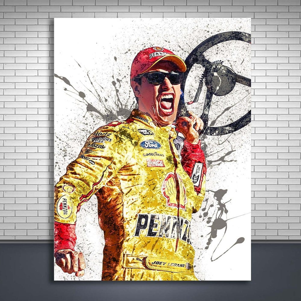 Joey Logano Poster, sport poster, Nascar, Man Cave, Kids Room, Game ...