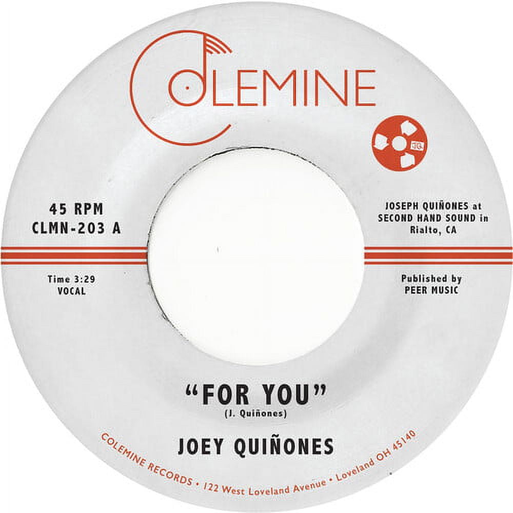Joey Quinones - For You - Music & Performance - Vinyl [7-Inch ...