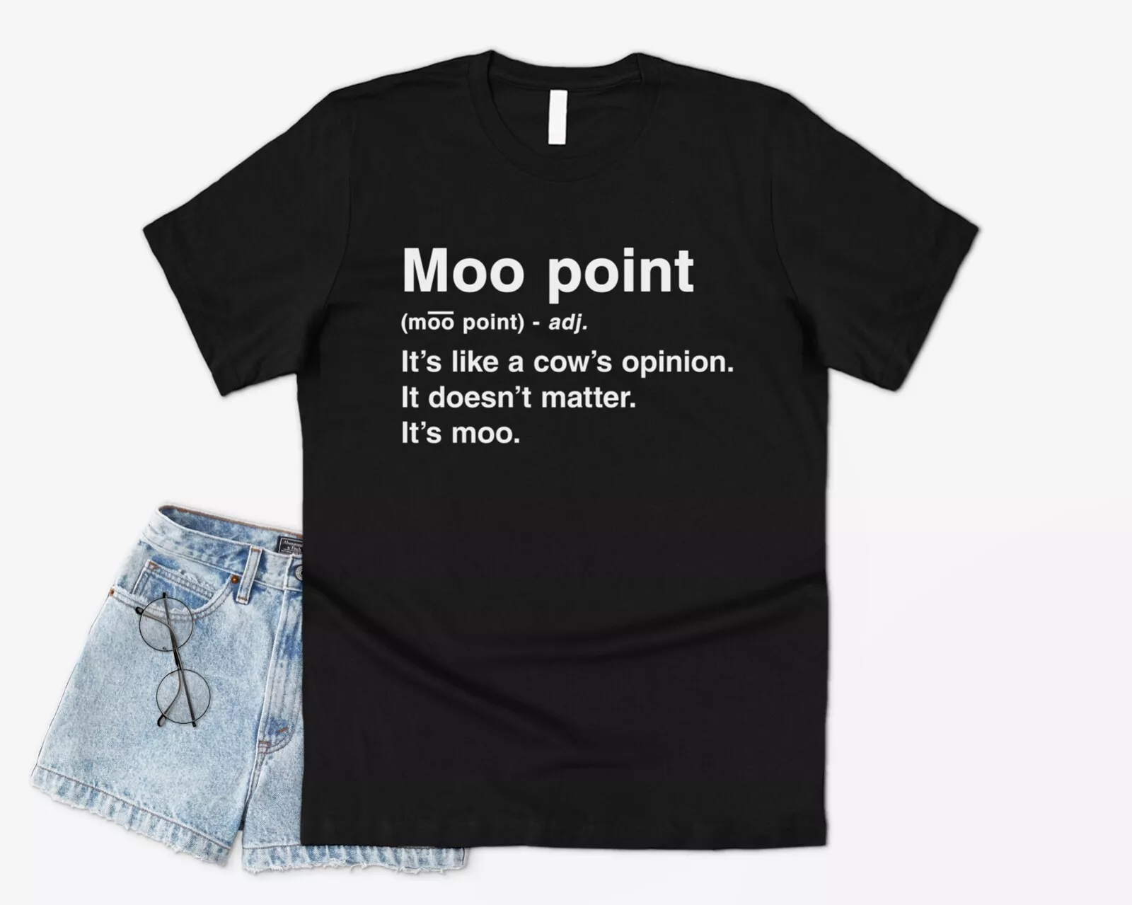 Joey's Moo Point T-shirt Tee Funny Friends Slogan Graphic 90's Joey ...