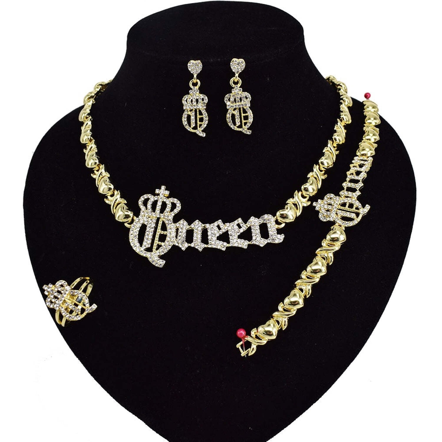 JoeytheJewelryNY HUGS &KISSES xo queen set gold Plated #69 - Walmart.com