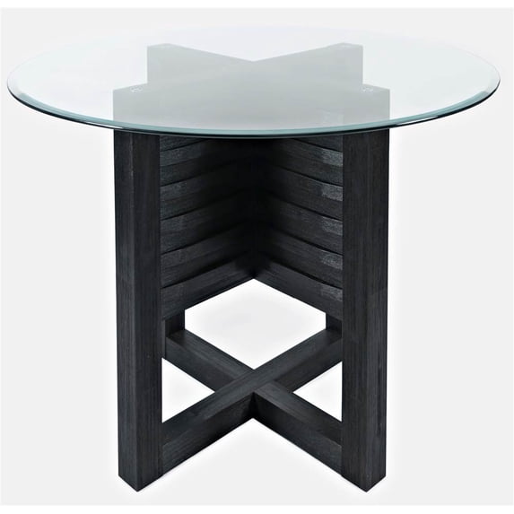 Jofran Altamonte Contemporary 48" Round Counter Height Table with Glass ...