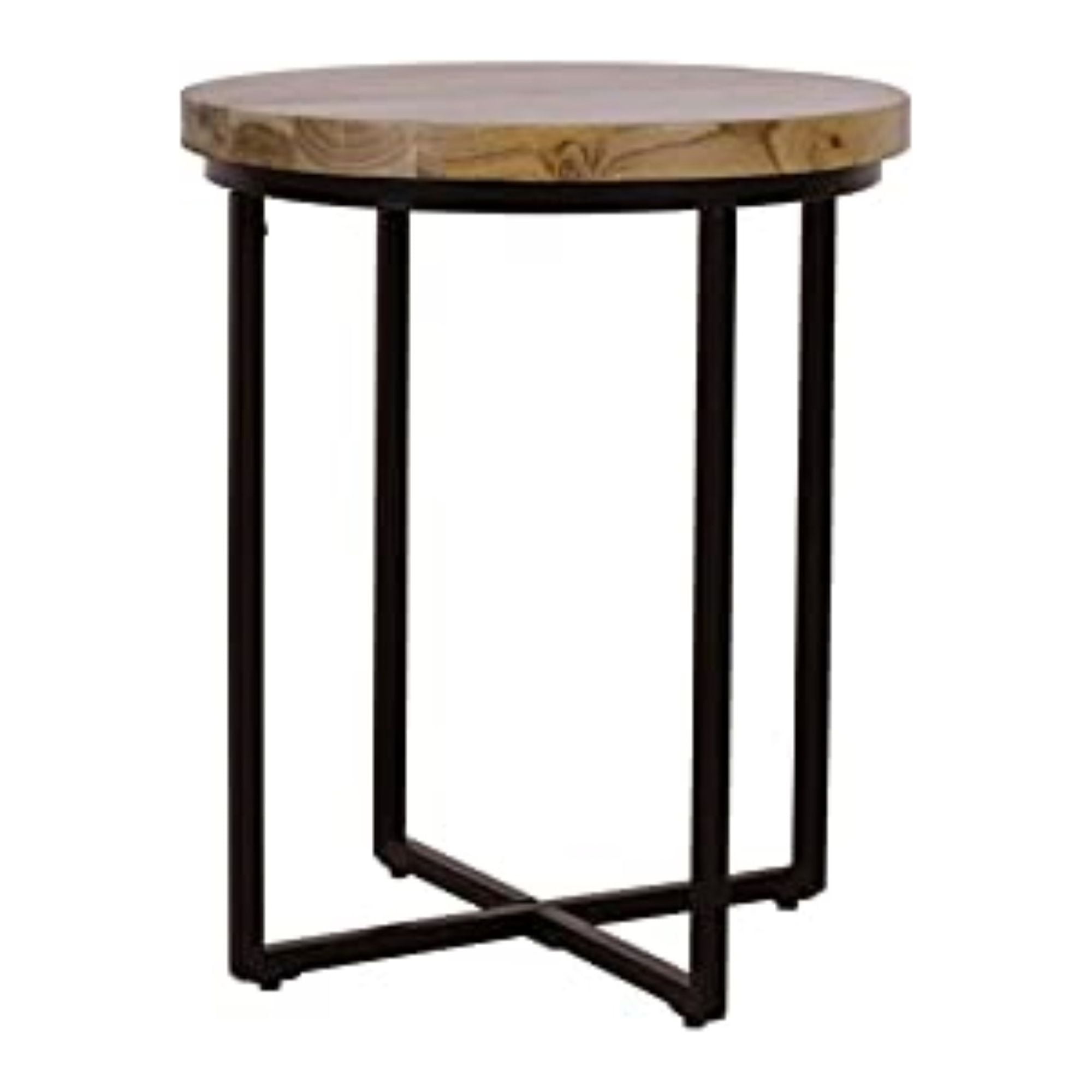 Jofran Ames Solid Wood Modern 20" Round End Table - Walmart.com