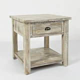 Jofran Artisan's Craft Rustic Farmhouse Distressed Acacia End Table ...