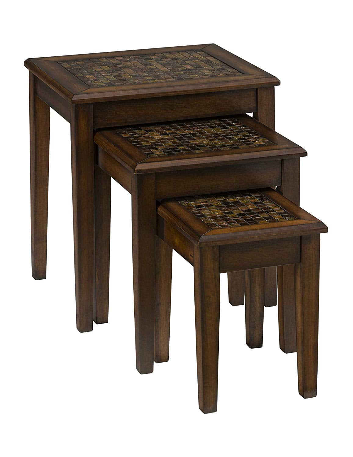 Jofran Baroque Nesting Tables with Mosaic Tile Inlay (Set of 3 ...