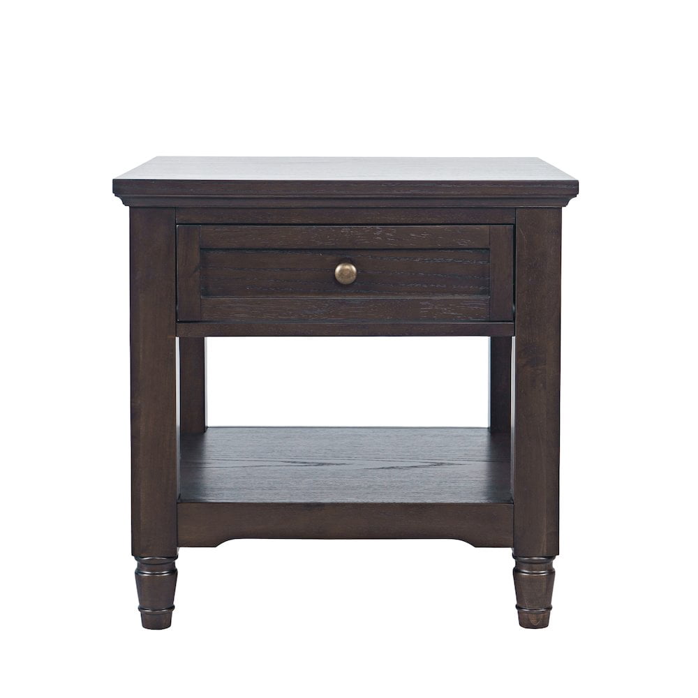 Jofran Brentwood Modern Transitional 24" Square End Table with Drawer ...