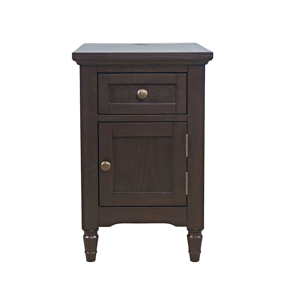 Jofran Brentwood Modern Transitional USB Charging End Table with ...