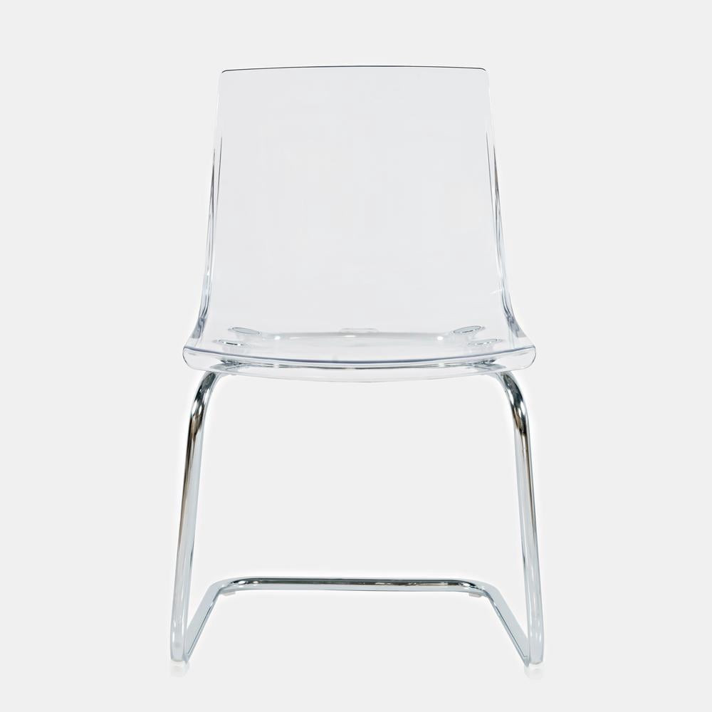 Jofran Clarity Modern Contemporary Clear Acrylic Dining Chair (Set of 2 ...