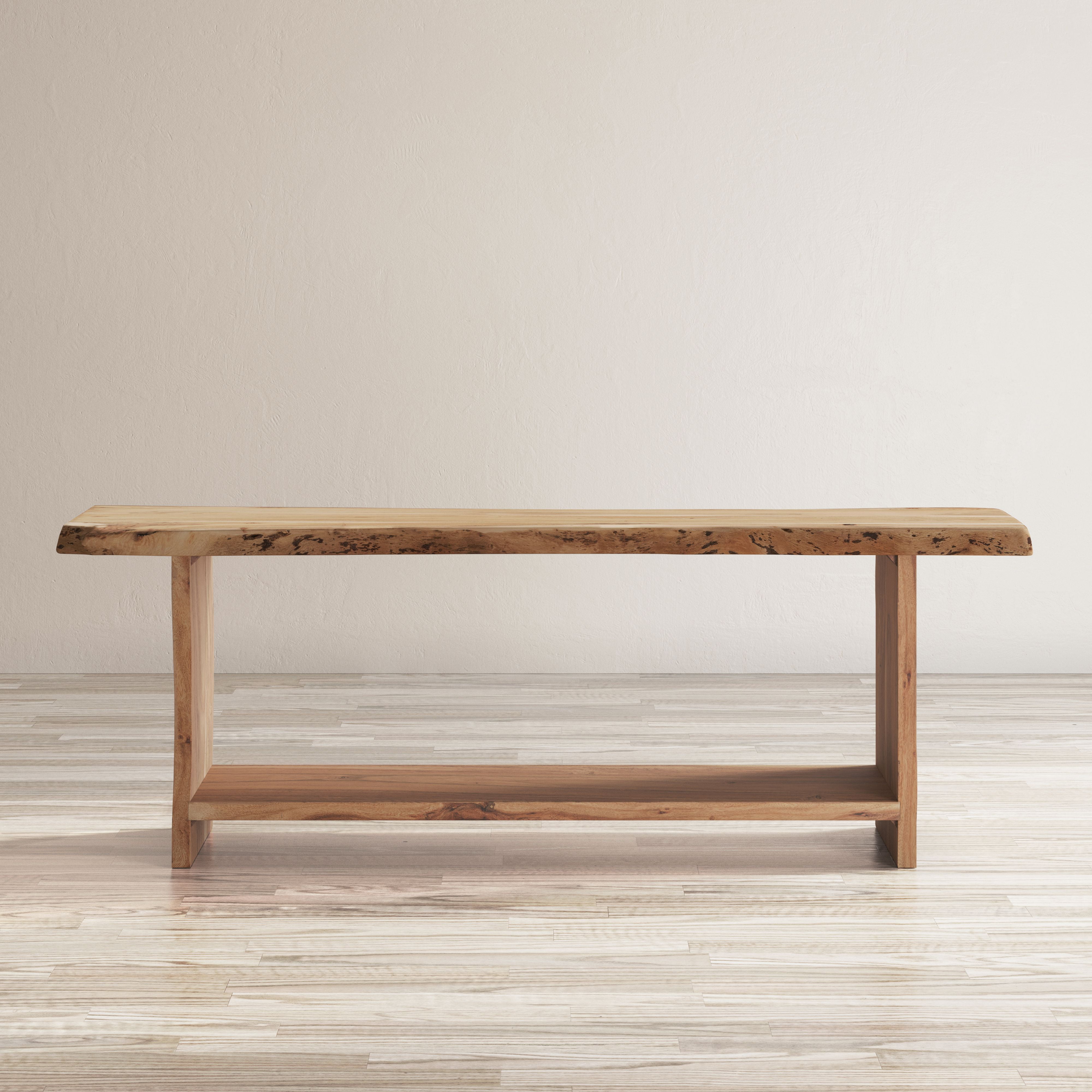 Jofran Cooper Live Edge 52" Solid Acacia Storage Bench - Walmart.com