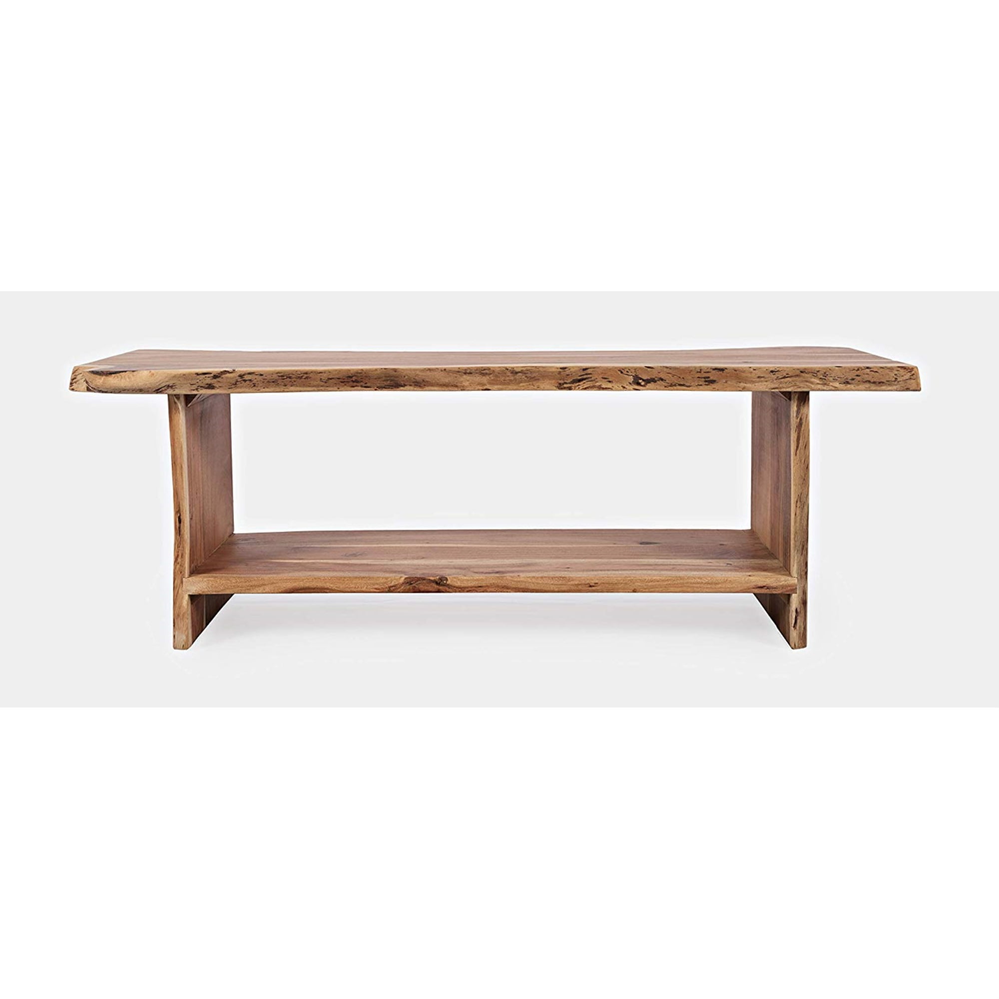 Jofran Cooper Live Edge Storage Bench, 52''L x 16''W x 18''H, Natural ...