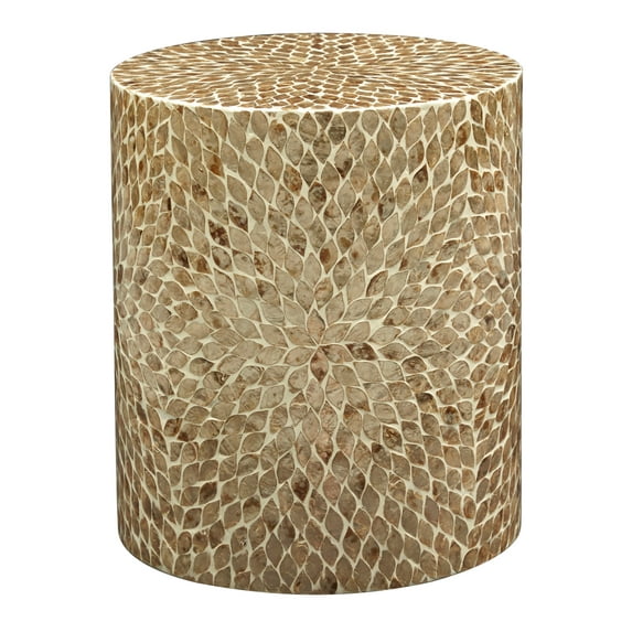 Jofran Global Archive Round Terrazzo Handcrafted Capiz Shell Accent ...