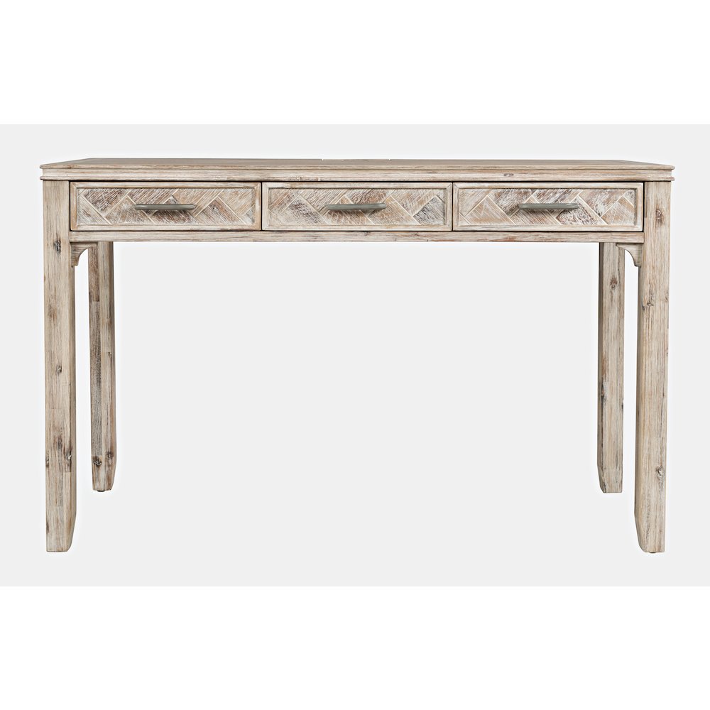 JOFRAN INC Gramercy Mid-Century Modern Chevron Desk, USB Charging ...