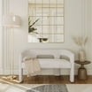 SAFAVIEH Couture Constantine Solid Linen Contemporary Bench, Natural/White - Walmart.com