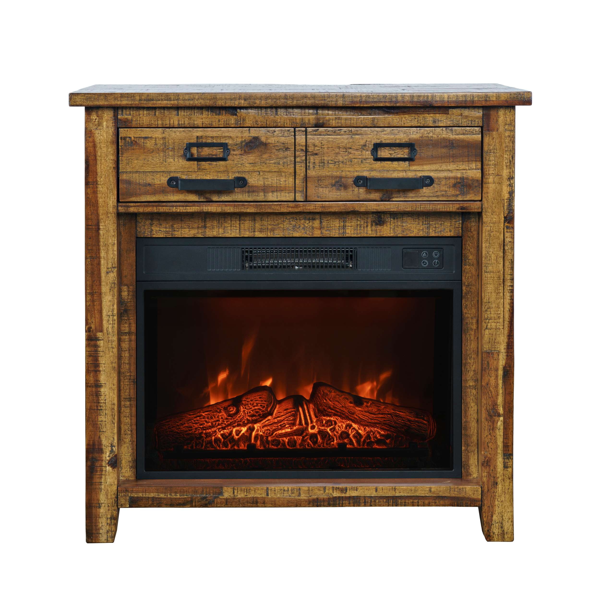 Jofran Hearthside Modern Rustic 32" Electric LED Fireplace 5000 BTU ...