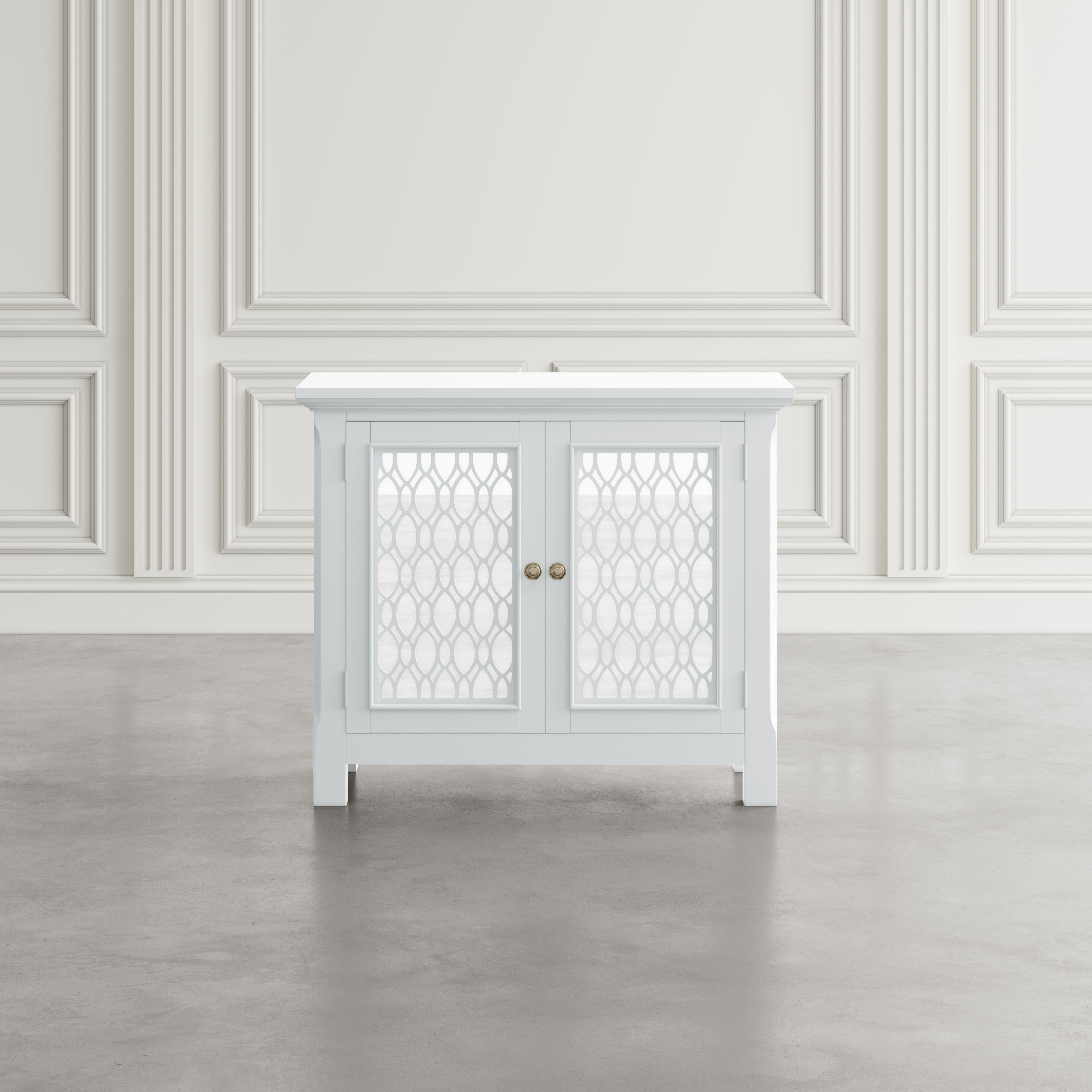 Jofran Isabella 38" Luxury Mirrored Accent Storage Cabinet - Walmart.com