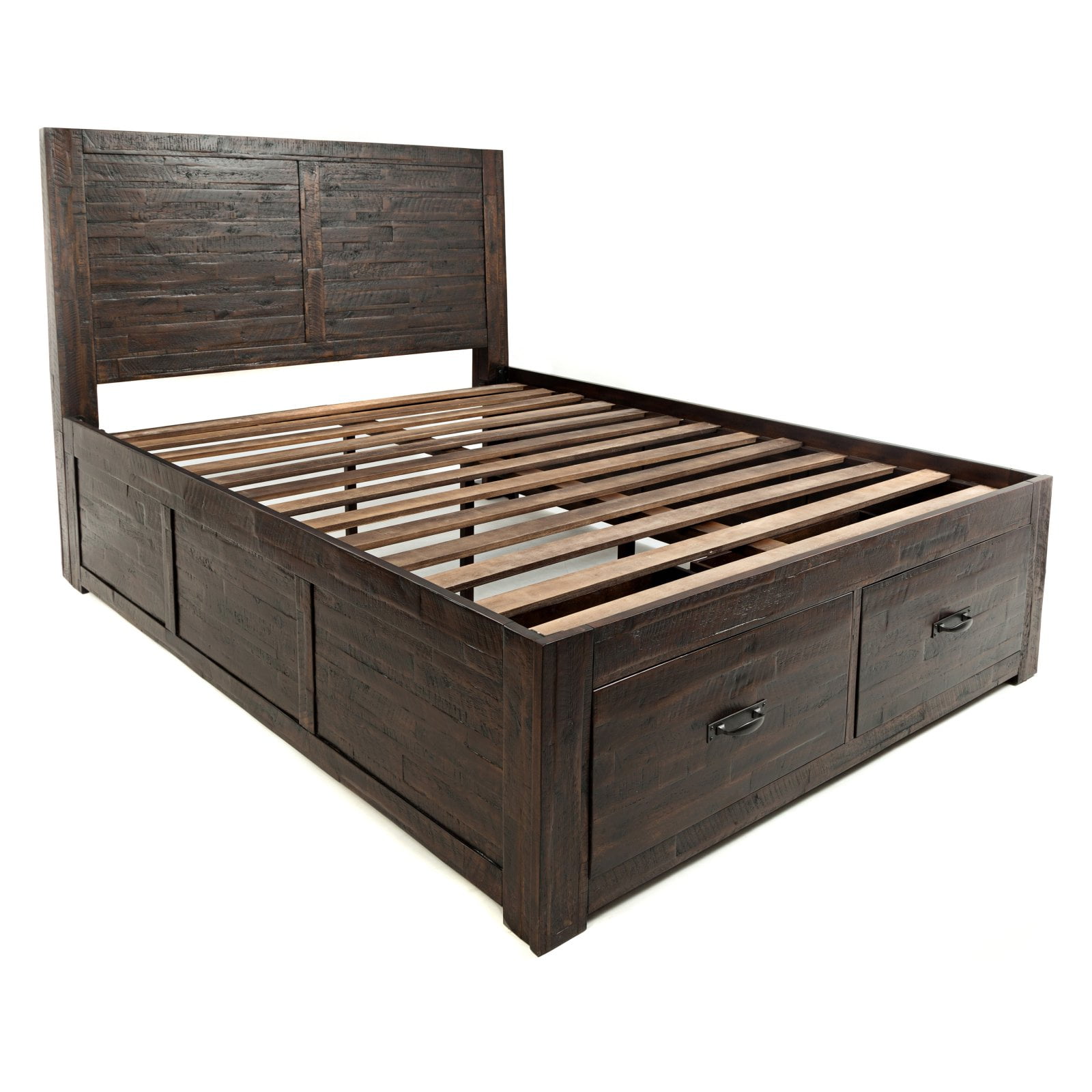 Jofran Jackson Lodge Rustic Distressed Acacia Queen Storage Bed ...