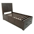 Jofran Jackson Lodge Rustic Distressed Acacia Twin Storage Bed ...