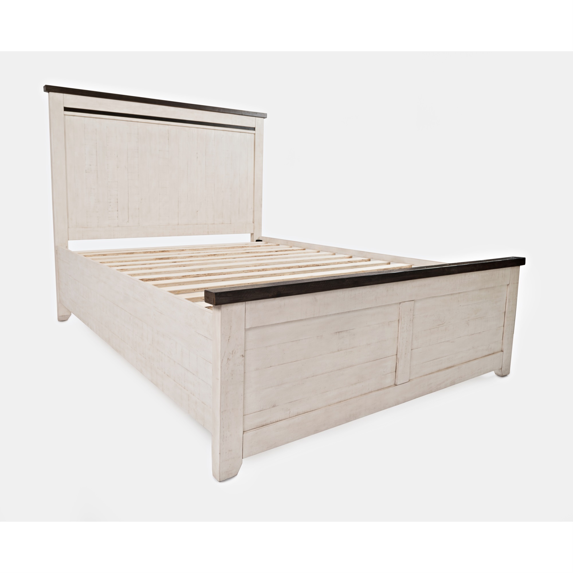 Jofran Madison County Reclaimed Pine Farmhouse Panel Bed Platform, King ...
