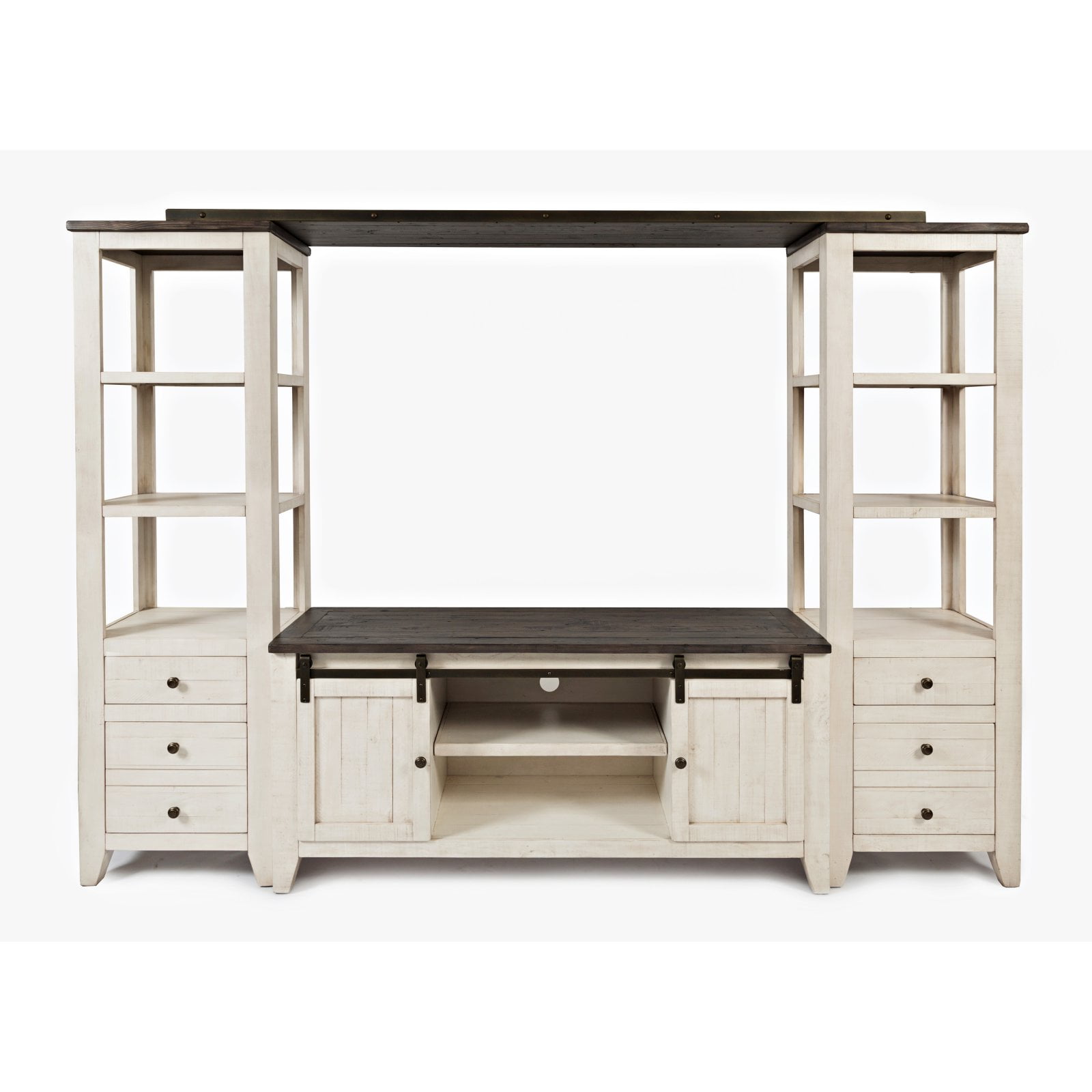 Jofran Madison County Rustic Pine Farmhouse Entertainment Center, 60 ...