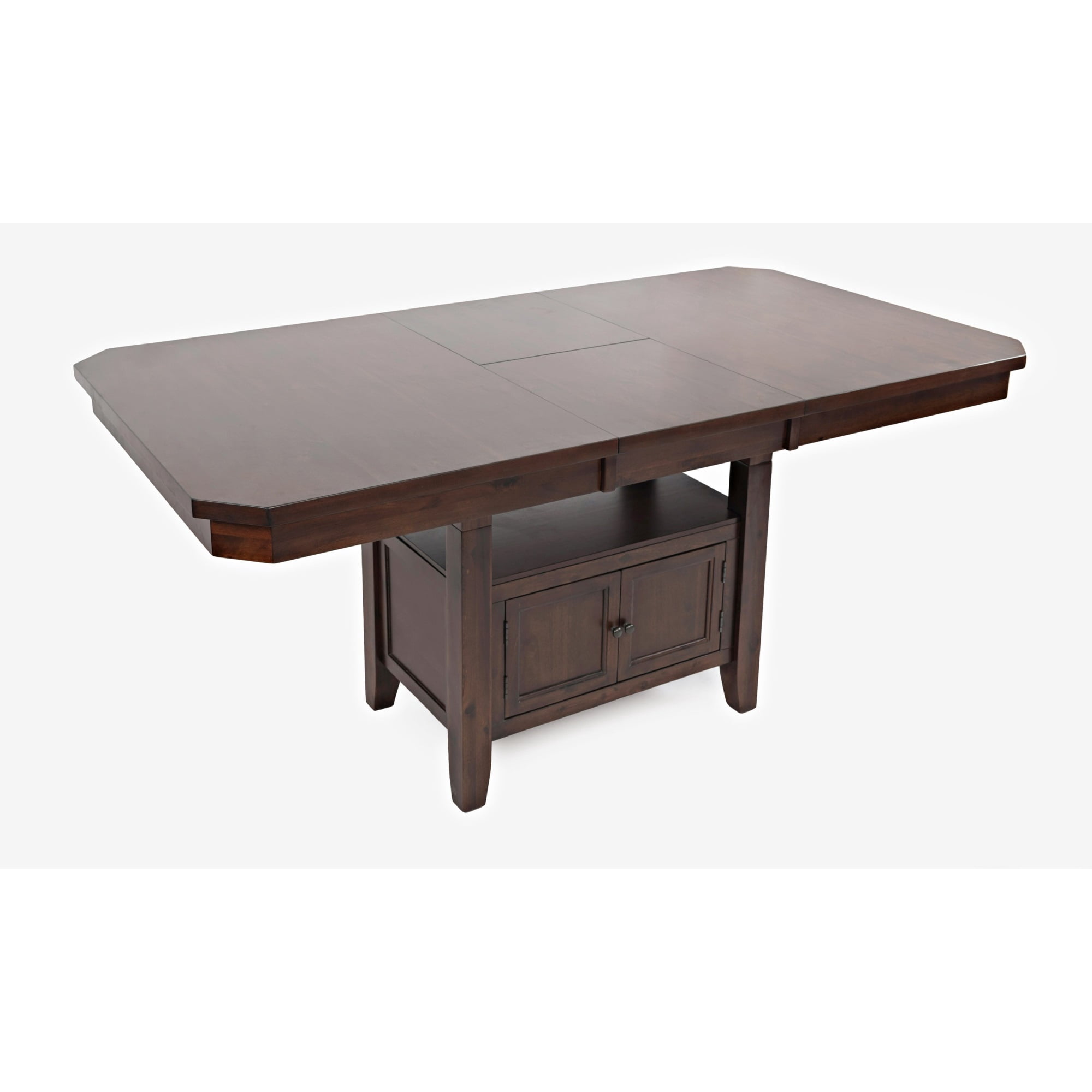 Jofran Manchester Adjustable Height Extension Storage Dining Table ...