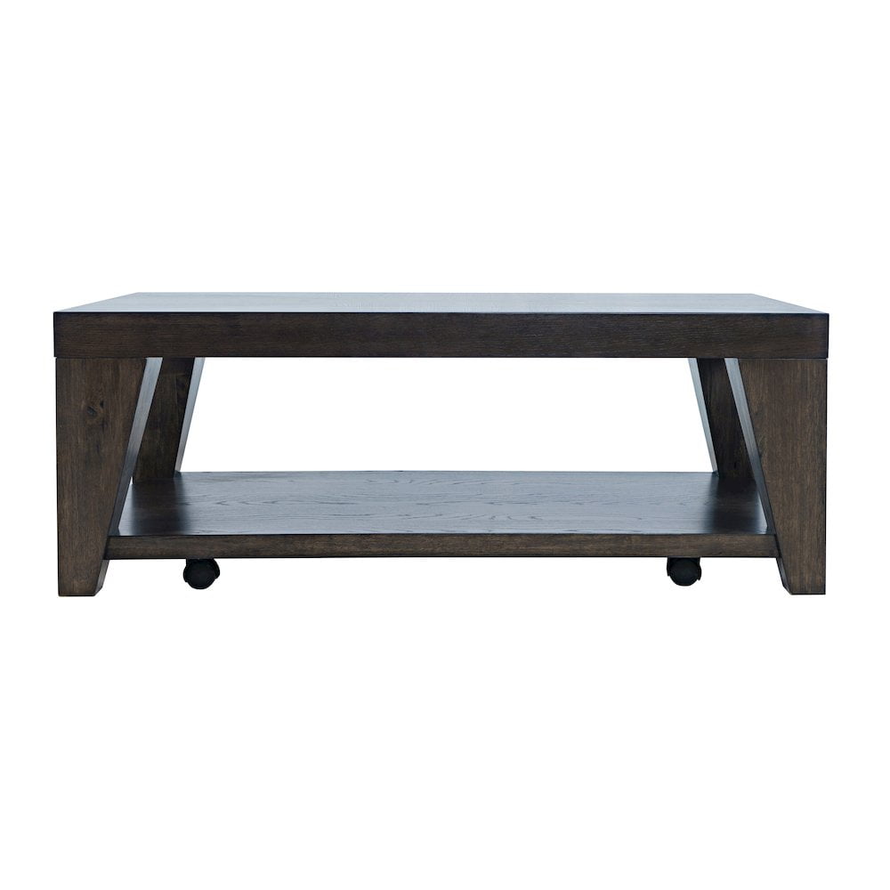 Jofran Modern Contemporary 50" Coffee Table with Storage Shelf and ...