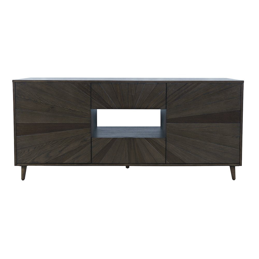 Jofran Reece 70" Mid-Century Modern Starburst TV Stand Console Storage ...