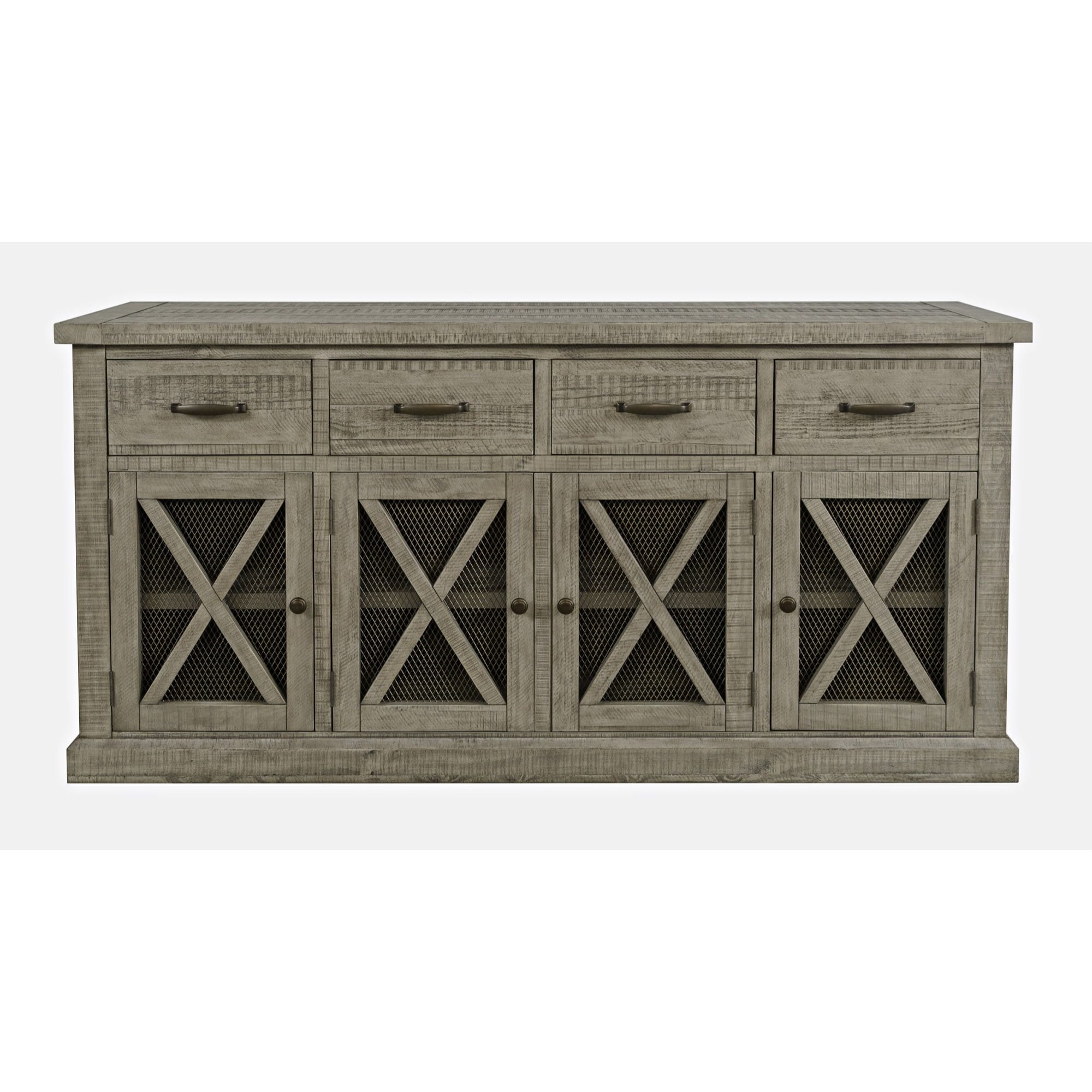 Jofran Telluride 70" Rustic Distressed Pine Four Drawer Sideboard ...