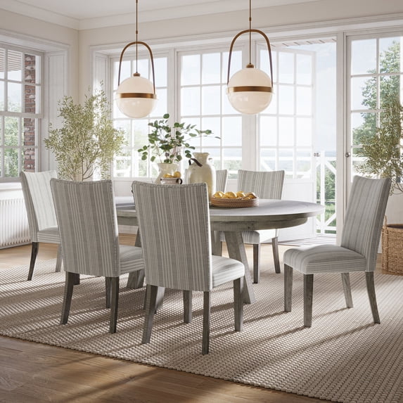 Jofran Telluride Contemporary Rustic Farmhouse Seven Piece Dining Table ...