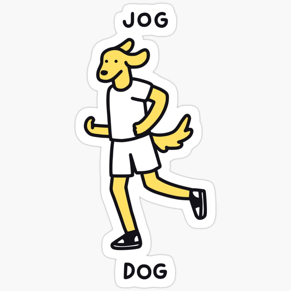 Jog Dog Sticker Phone Decal Water Bottle Stickers Car Decals, Laptop ...