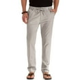 Joggers for Men Solid Color Mid Waisted Elastic Waistband And Zip Fly ...
