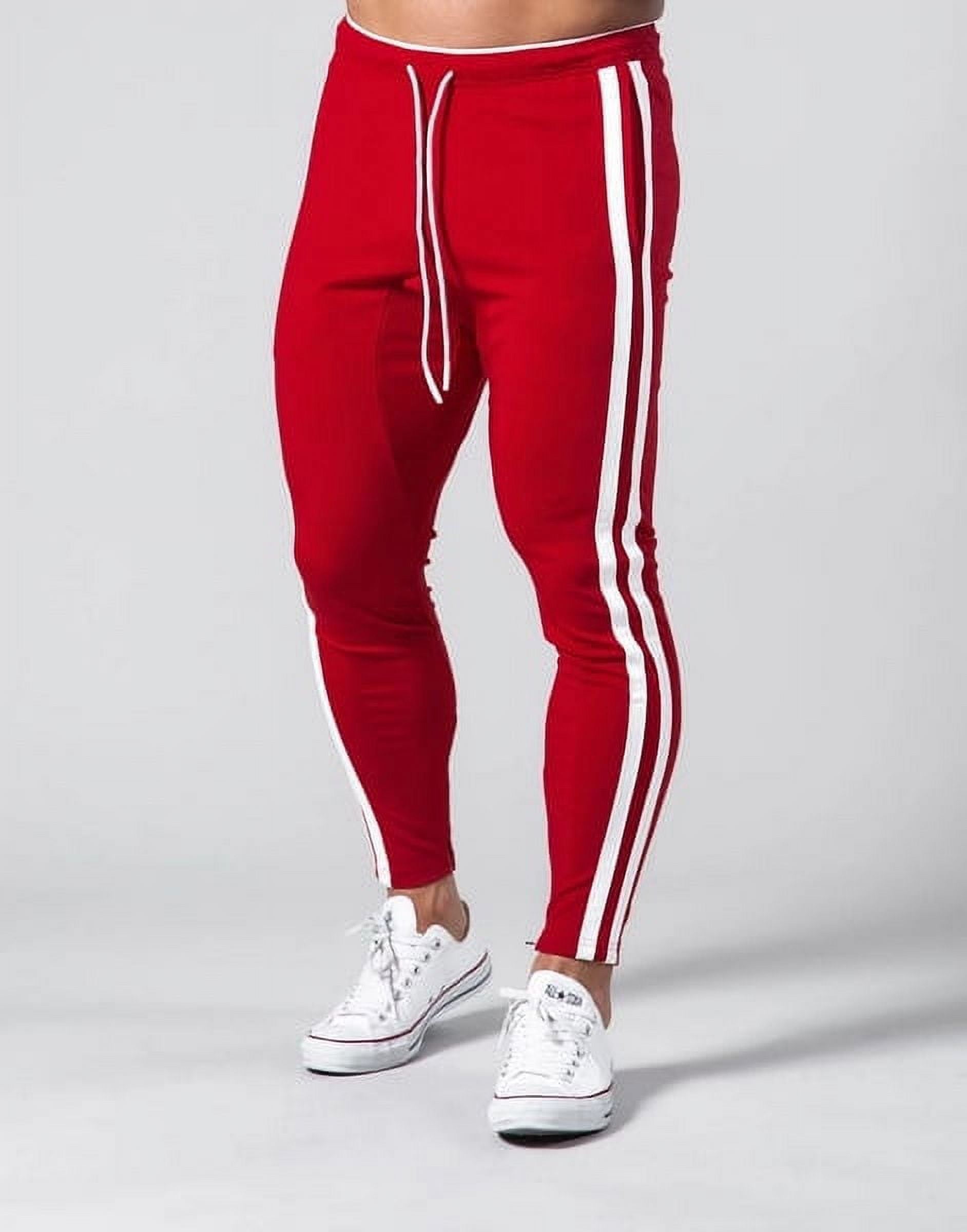Joggers Pants Men Running Sweatpants Striped Track Pants Gym Fitness ...